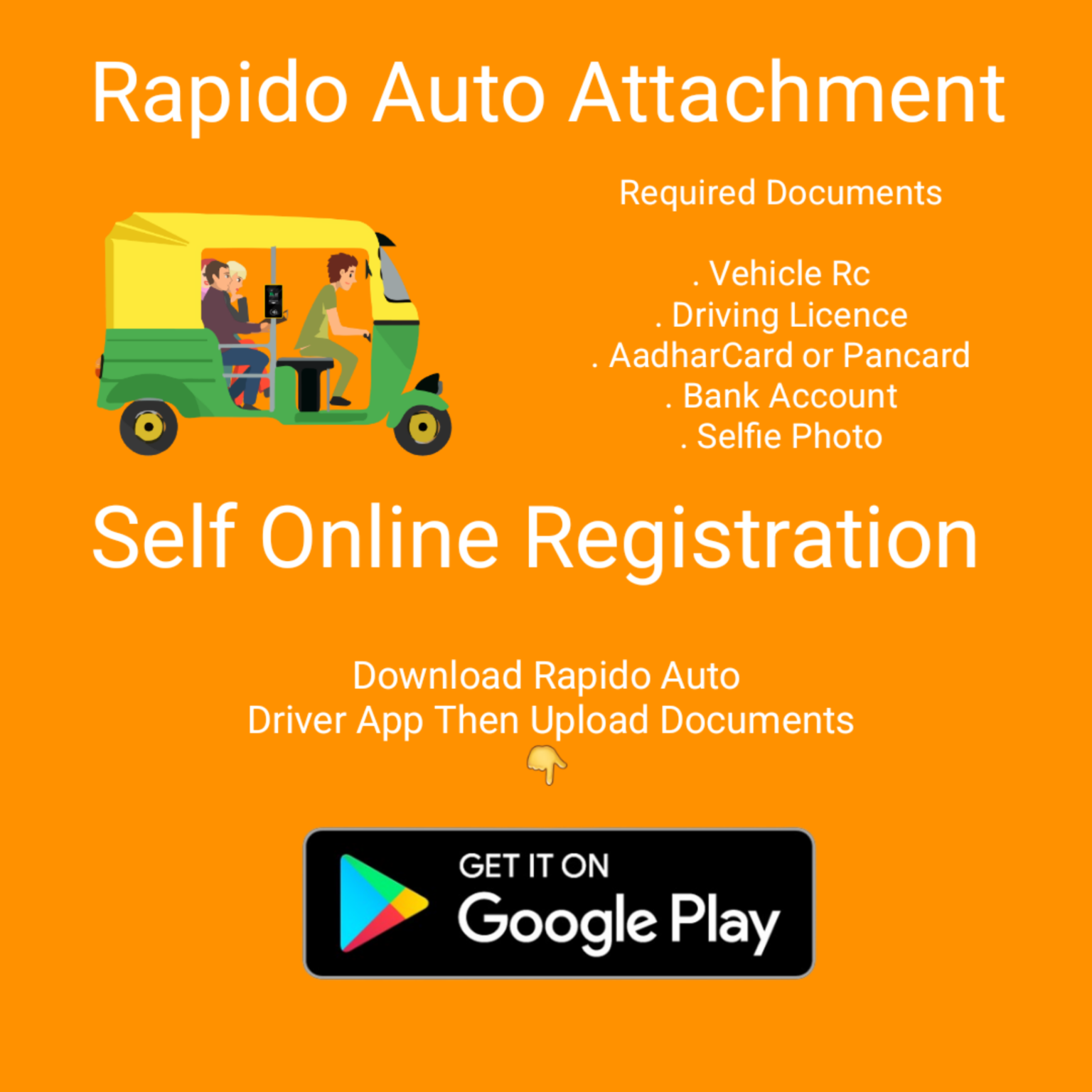 Rapido Auto Attachment | Rapido Bike Taxi Attachment | Rapido Cab ...
